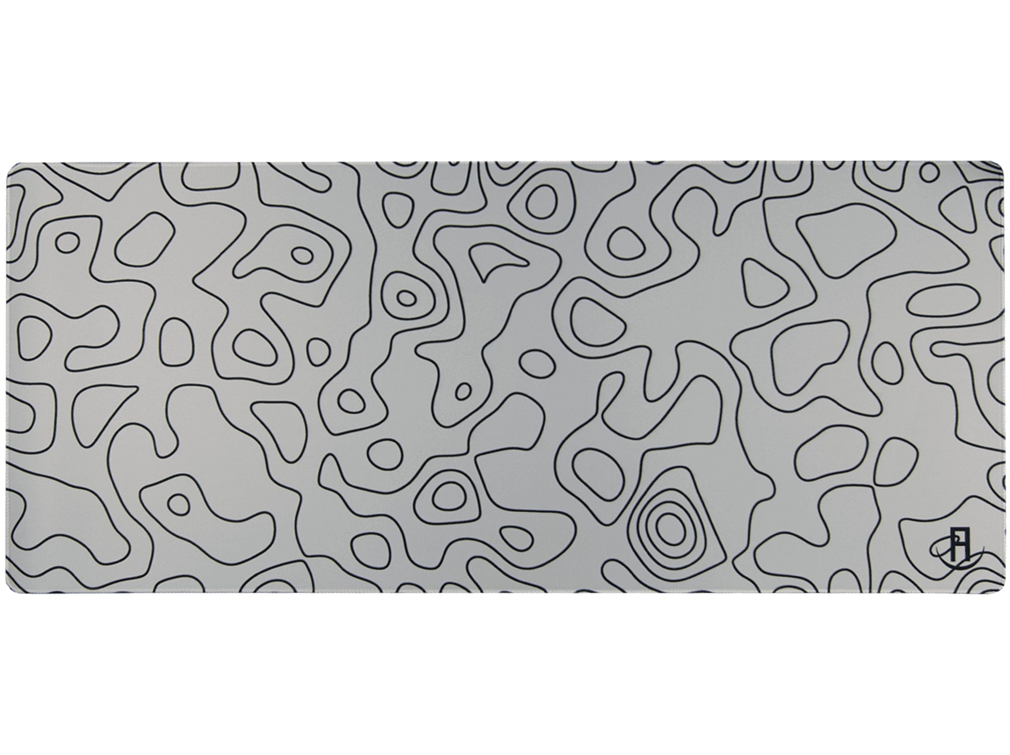 AzurePads | White Topography Gaming Mouse Pad